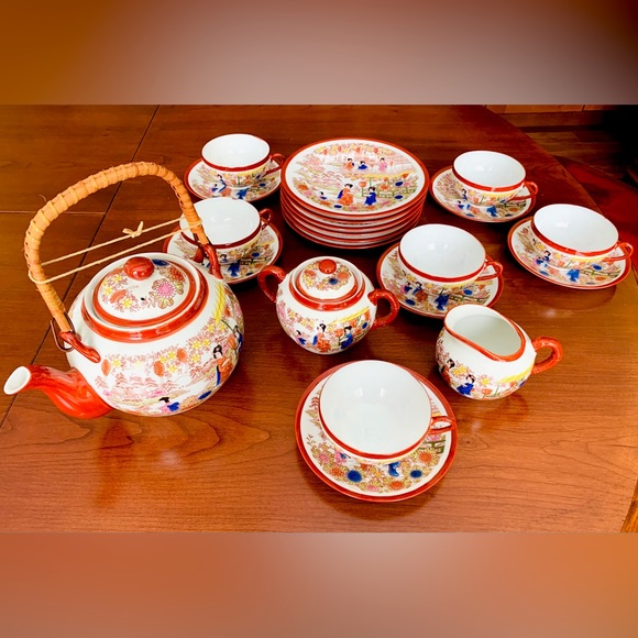 Dining | 23 Piece Japanese Eggshell Porcelain Tea Set Cups Saucers ...